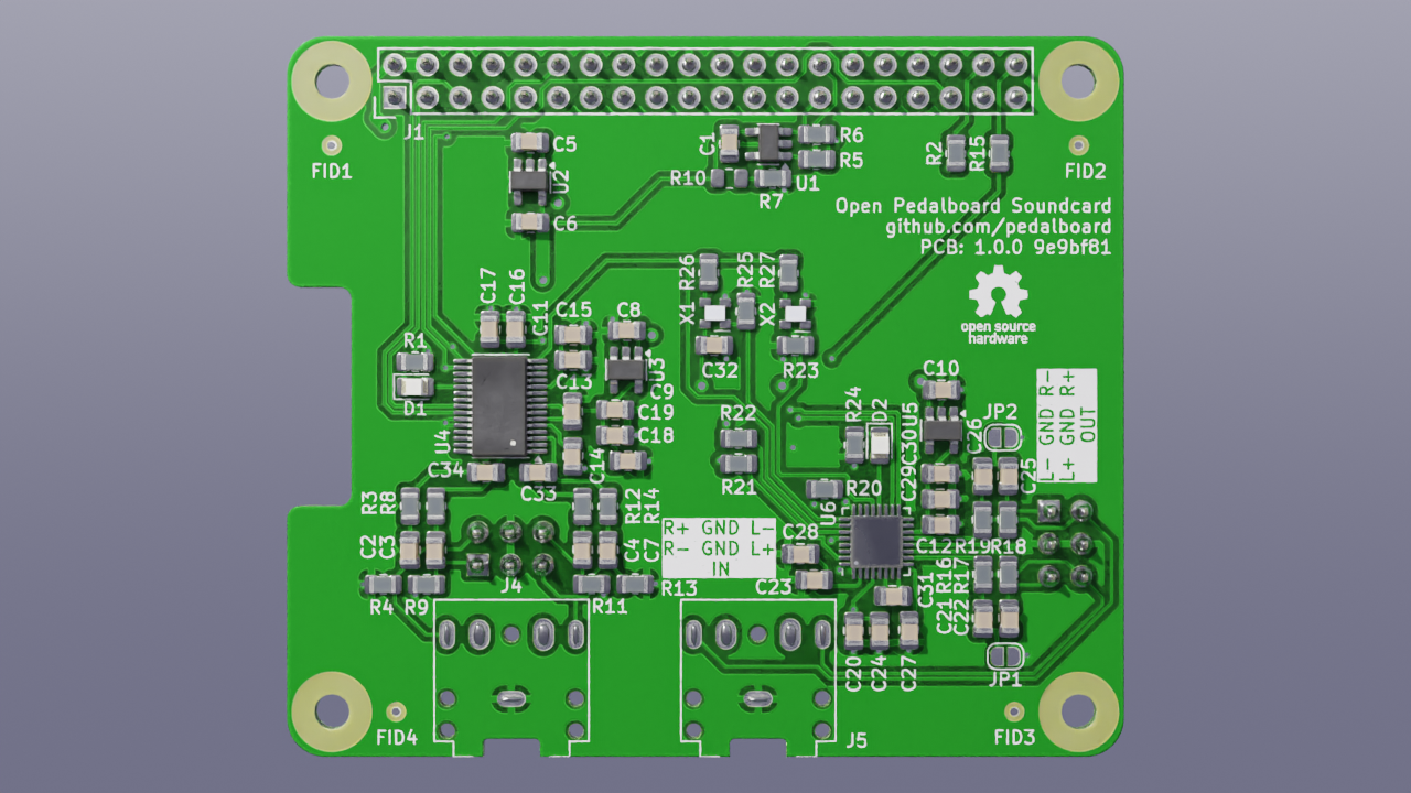 GitHub - pedalboard/pedalboard-soundcard: an open hardware AD DA converter card for RaspberryPi